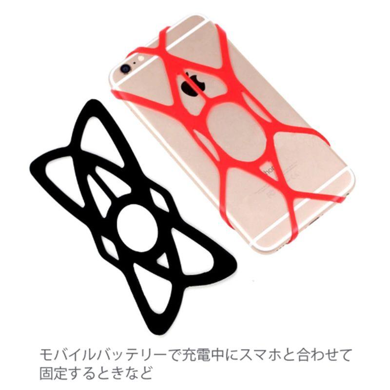 【2点セット】シリコンバンド スマートホン スマホ 落下防止 ラバー 自転車 バイク ブラック スマートフォン : うり坊 - 通販 - Yahoo!ショッピング