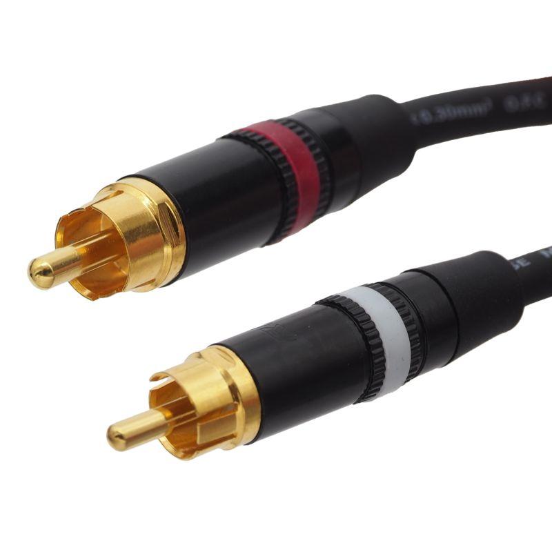 【2本セット(赤白各1本)】RCAケーブル 0.4m 高音質 高品質 低ノイズ こだわりのハンドメイド 金メッキ RCA-RCA ケーブル径 Φ5.6mm : うり坊 - 通販 - Yahoo ...