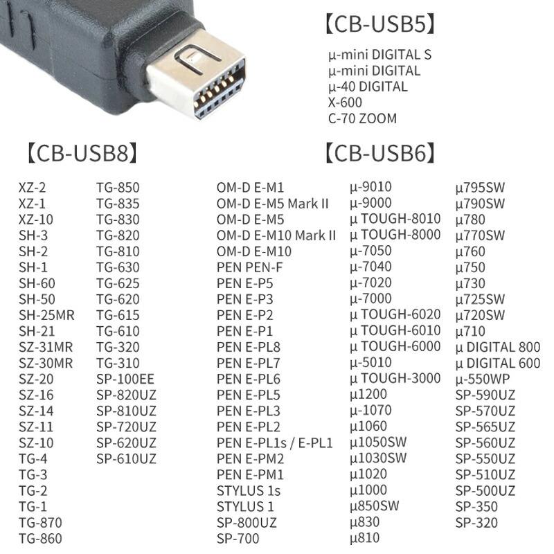[互換品]約1.5m USBケーブル OLYMPUSデジカメ用 CB-USB8互換 ミニ12ピン パソコン接続 CB-USB6 / CB-USB8は同じコネクタ : うり坊 - 通販 ...