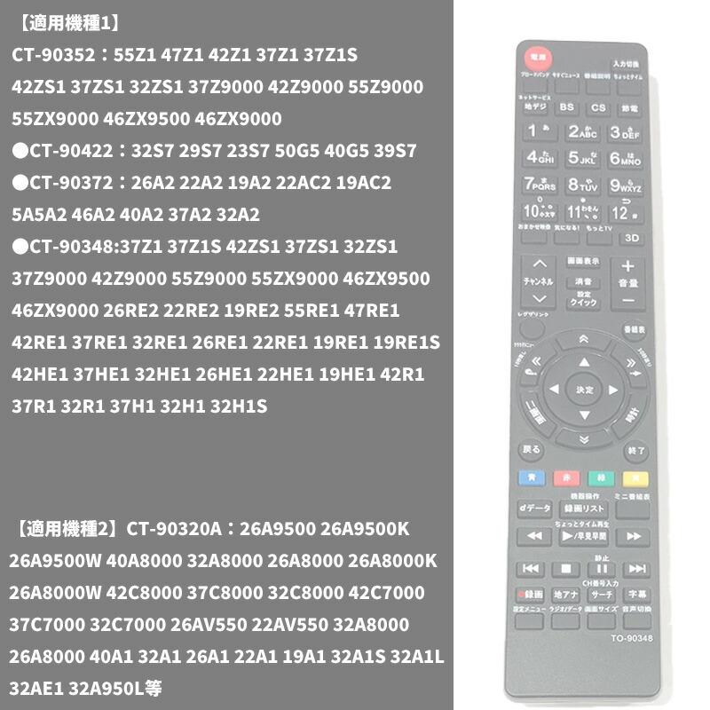【1点】 テレビ用リモコン fit for 東芝液晶テレビ CT-90348など : うり坊 - 通販 - Yahoo!ショッピング