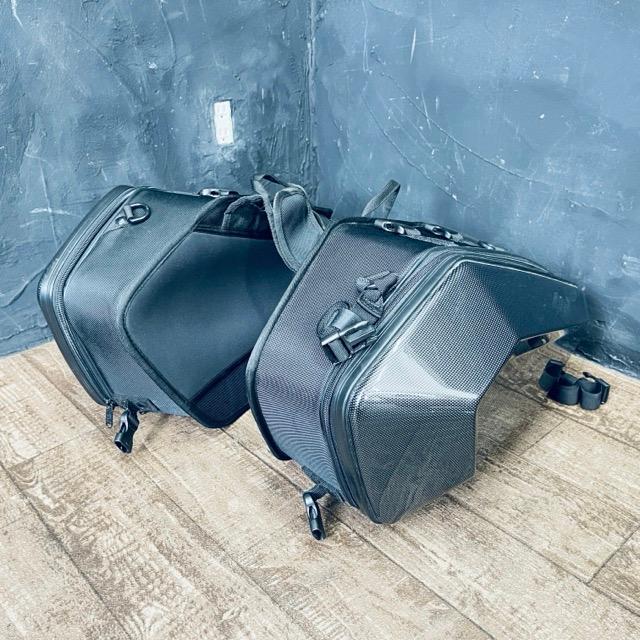 MOTOFIZZ MFK-272 カービングシェルケース 左右セット 【中古】サイドバッグ カーボングレー バイク用品/600005 ...