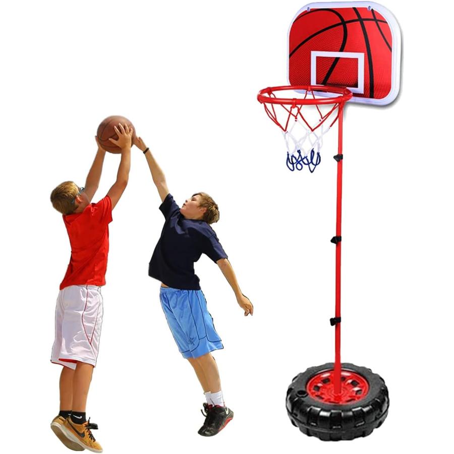 ミニ バスケットゴール バスケットボールセット子供用 バスボールスタンド サイズ1.3m 1.5m 1.7m 2.0m 高さ調整可能 二つボール付き 室内 屋外兼用 ポータブ : Uron ...