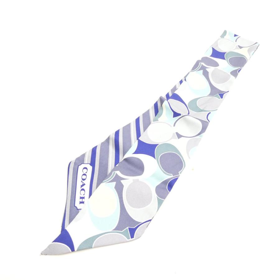 COACH 美品 コーチ シグネチャー リボンスカーフ シルク100％ レディース AC1561 : うるうる - 通販 - Yahoo!ショッピング