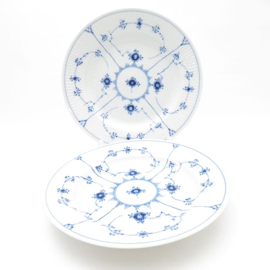 ROYAL COPENHAGEN 未使用 ロイヤルコペンハーゲン ブルーフルーテッドプレイン 大皿 2枚 ペア 25cmプレート ディナー SM4165B3 : うるうる - 通販 ...