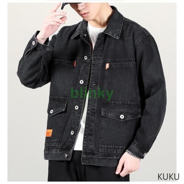 デニム メンズ 長袖 デニムコート 秋 秋服 ブルゾン トップス ジージャン アウター ユーズド感 ボタン アウター ポケット付き かっこいい : 41107-sdp3-433 : 漆原ストア ...