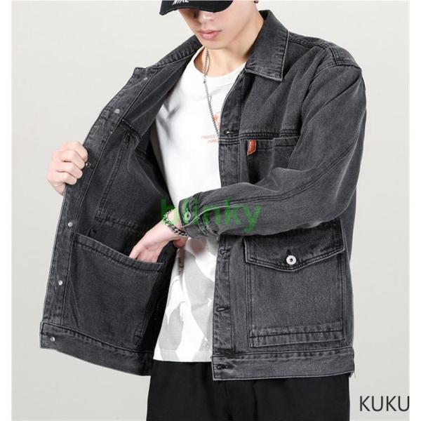 デニム メンズ 長袖 デニムコート 秋 秋服 ブルゾン トップス ジージャン アウター ユーズド感 ボタン アウター ポケット付き かっこいい : 41107-sdp3-433 : 漆原ストア ...