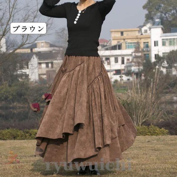 スカート ロングスカート レディース マキシスカート コーデュロイ 秋冬 ドッキング Aライン フレア フレアスカート 大きい ウエストゴム ふんわり : dd-ryu-71031 : 漆原 ...