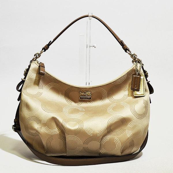 コーチバッグ 2WAY 斜め掛け ショルダーバッグ COACH マディソン ドッテッド オプアート コンバーチブル ホーボー F15929 ...