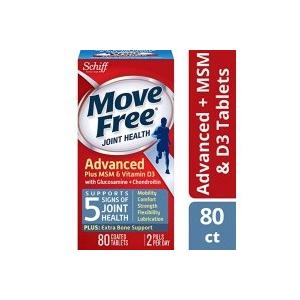Move Free Advanced Plus MSM and Vitamin D3, Extra Bone Support 80 ...