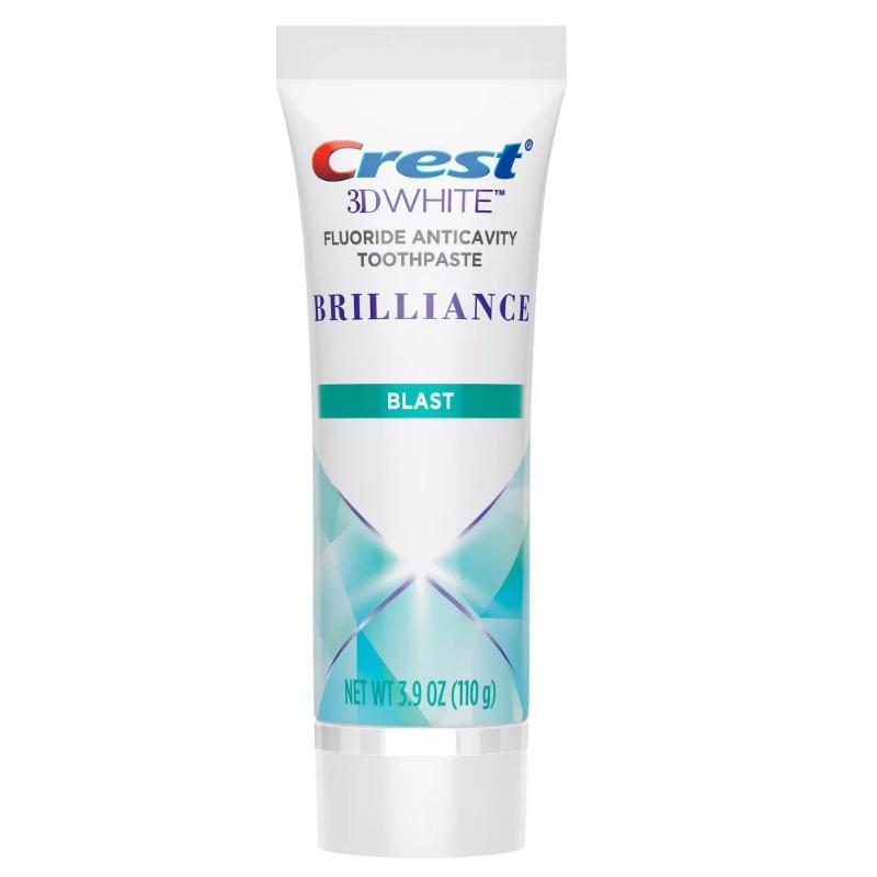 クレスト3Dホワイトブリリアンスブラスト歯磨き粉 110g×4個 お買い得セット(Crest 3D White Brilliance Blast Energizing Mint ...