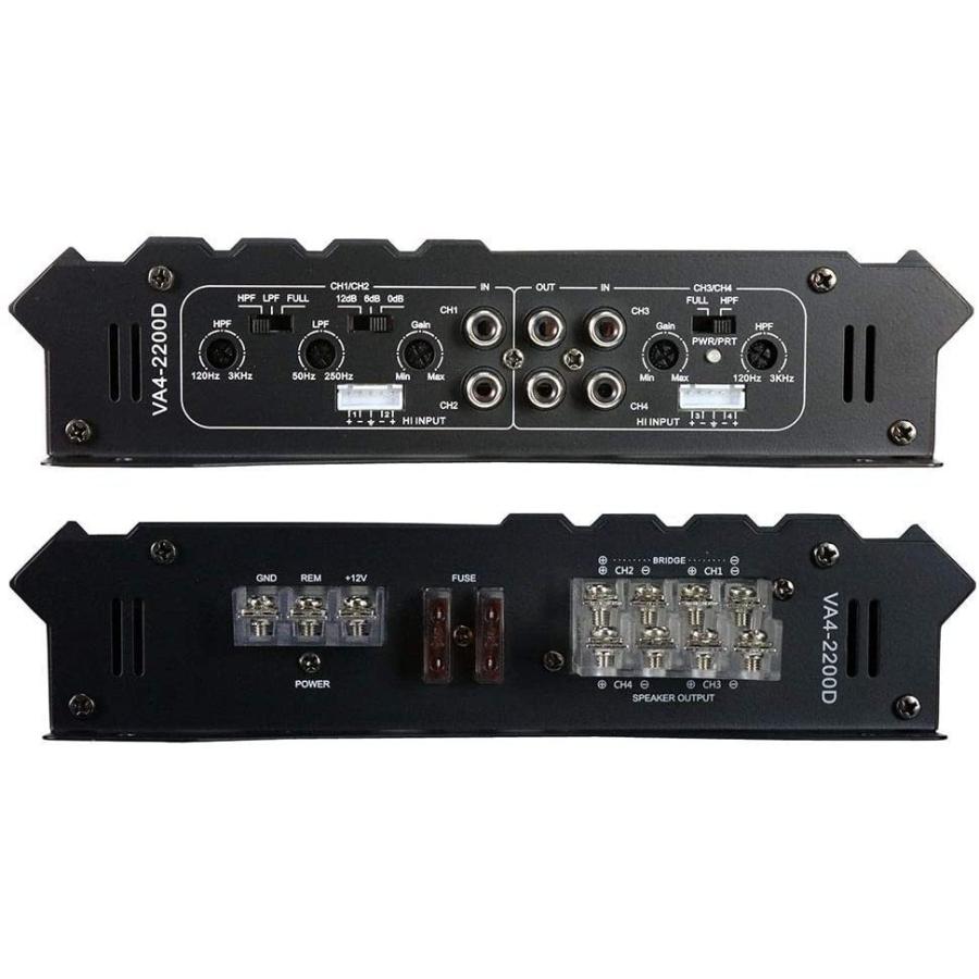 VA4-2200D AB Class 4ch Max.2200W Vertigoシリーズ パワーアコースティック Power Acoustik ...