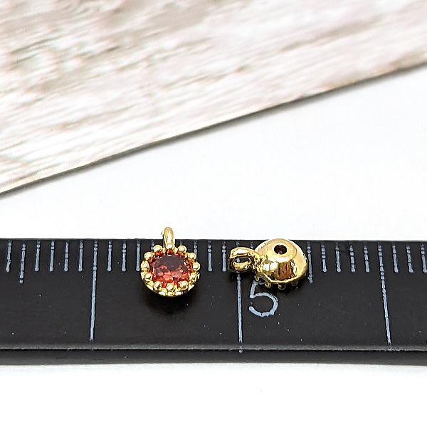 チャーム 4mm ミニ 小さい ハンドメイドパーツ 18kgp鍍金 接続チャーム 高輝度ストーン 2個/レッドオレンジ系 : うさぎの素材屋さんYahoo!店 - 通販 - Yahoo!ショッピング