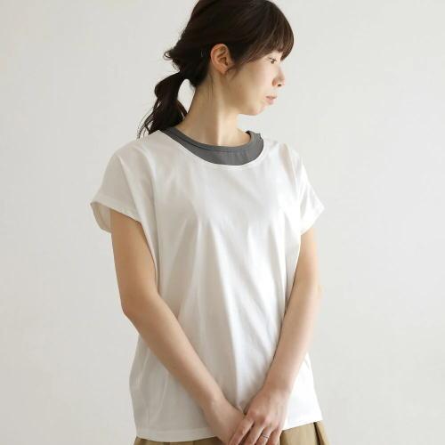 （おまかせ便で送料無料）大人ドルマン重ね着風Tシャツ T2 ティーツー 綿100% ナチュラル レディース M L : ウサキッズプラスYahoo店 - 通販 - Yahoo!ショッピング