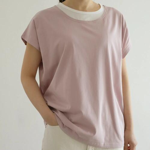 （おまかせ便で送料無料）大人ドルマン重ね着風Tシャツ T2 ティーツー 綿100% ナチュラル レディース M L : ウサキッズプラスYahoo店 - 通販 - Yahoo!ショッピング