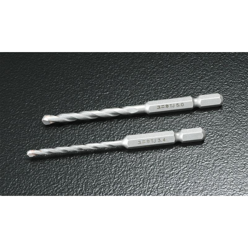 ドリル 充電磁器タイル用ドリルビット TJタイプ 3.8mm TJ3.8×95 磁器タイル 瓦 陶器タイル スレート Unika ユニカ 三冨D 送料無料 メール便 : プラスワイズホーム ...