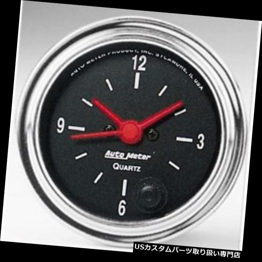 USタコメーター 自動メートル2585の従来のクロム水晶時計ゲージ、2-1 / 16インチ Auto Meter 2585 ...