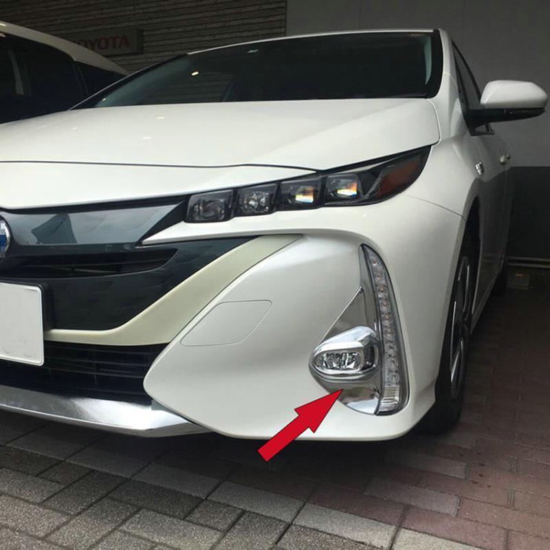 USクロームカバー、メッキカバー フロントフォグランプランプカバートリムフィットトヨタプリウスPHV 2017 2018クロームABS Front : USパーツ取り扱い専門店 USDM ...