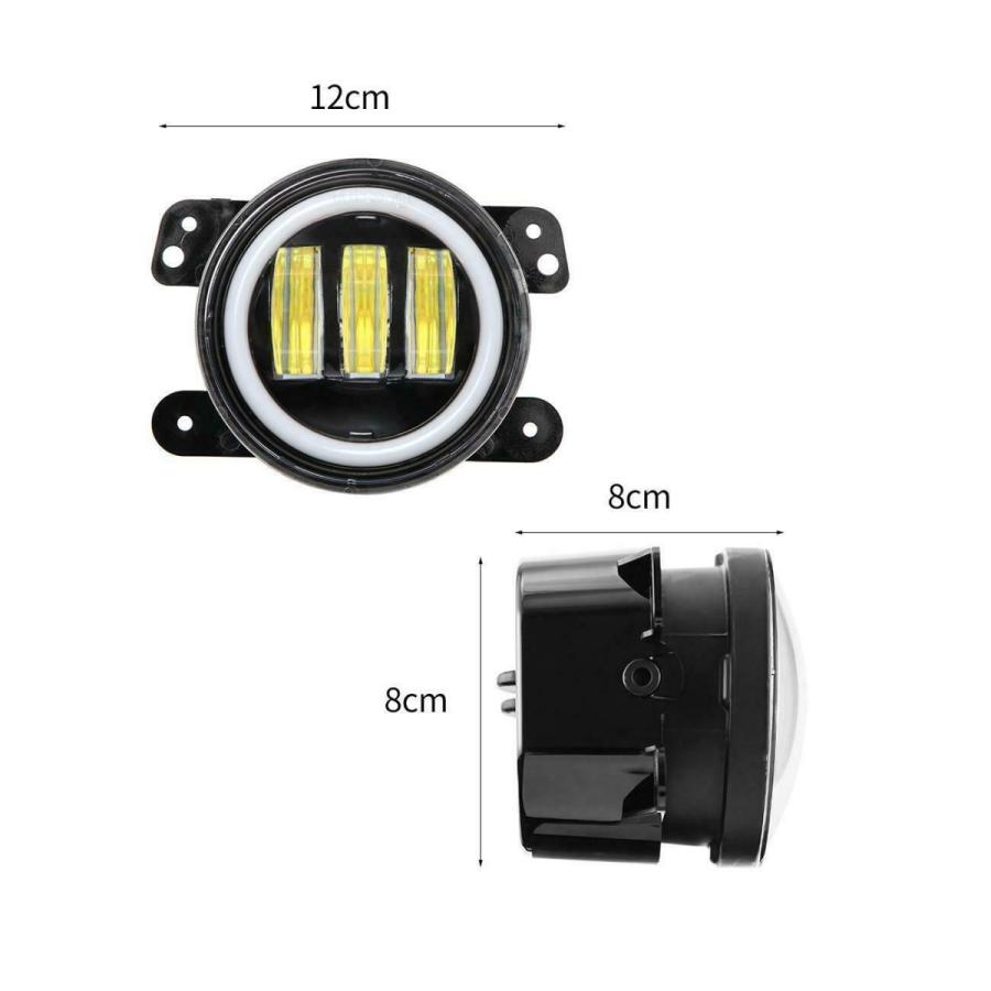 4" ラウンド主導フォグランプ運転バンパーランプのための2011年から2012年ジープグランドチェロキー Round Led Fog Lights Driving Bumper Lamps ...