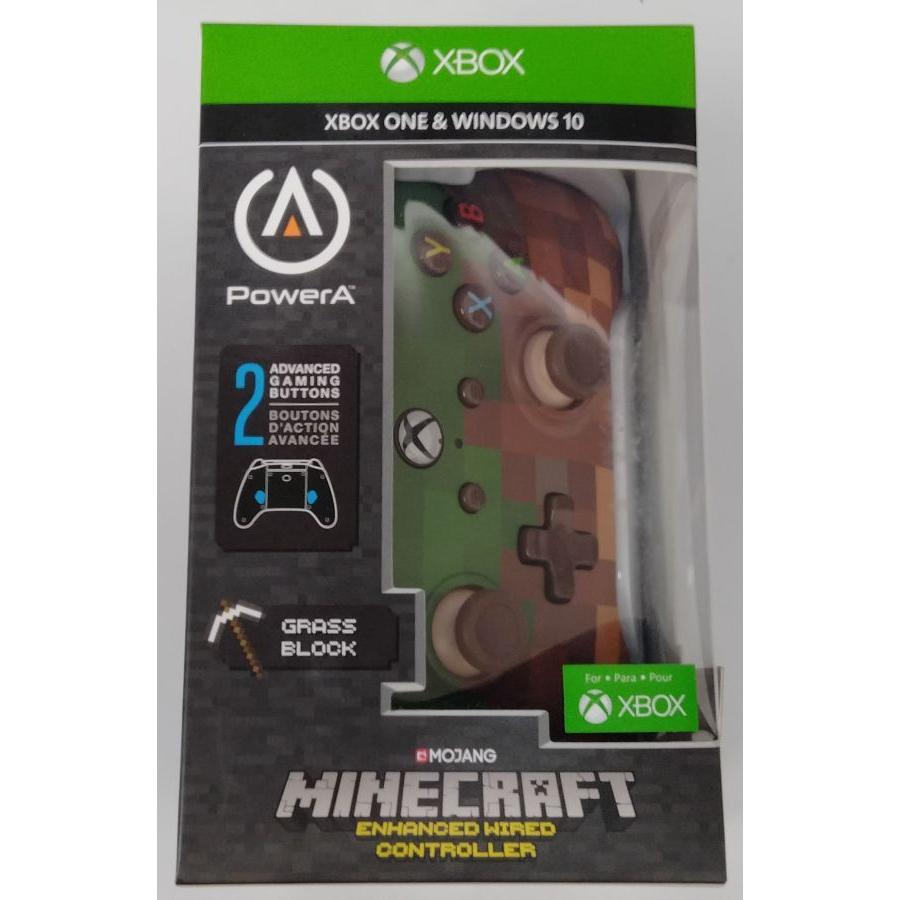 【中古】XONE PowerA Enhanced Wired Controller for Xbox One Minecraft Grass ...