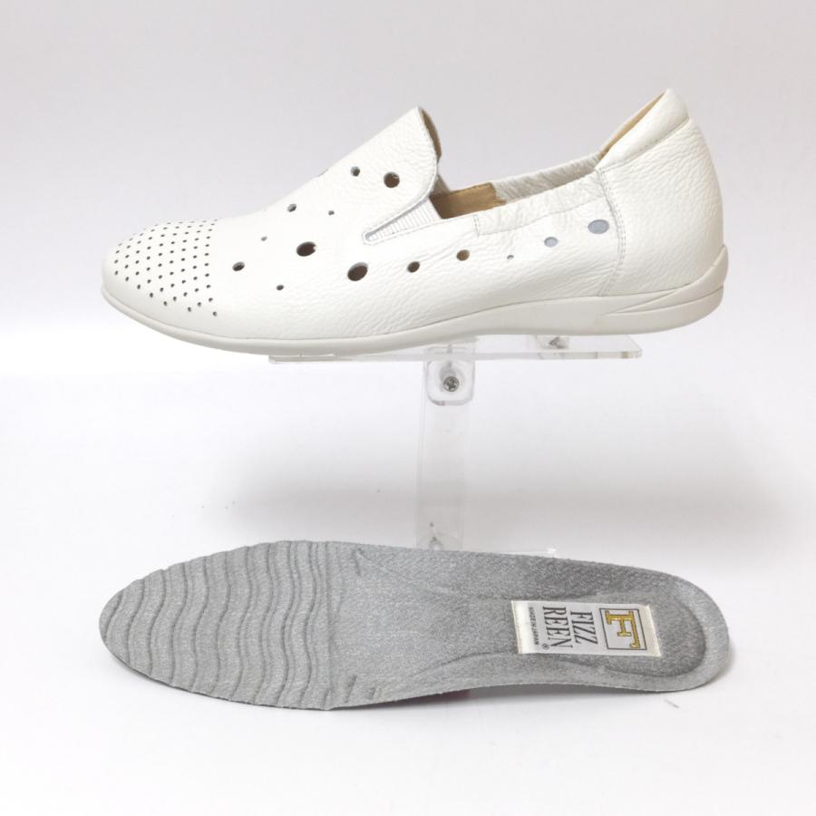 FIZZ REEN（フィズリーン） 靴 靴 靴 2911 シロ ホワイト スリッポン サイドゴア フラットシューズ スニーカー 履きやすい靴 レディース 疲れにくい靴 : 厳選 履きやすい靴 ...