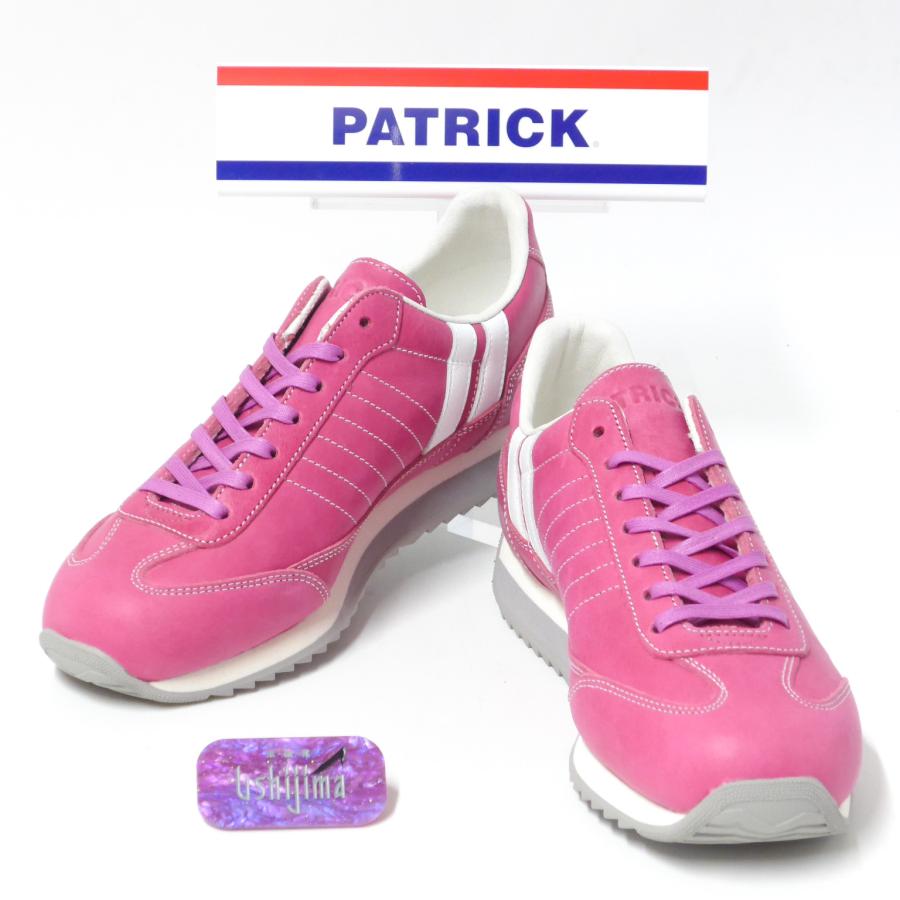 patrick スニーカー マラソン モストロ 506117 MARATHON MS 506117 PNK ピンク 本革 レザー オシャレなスニーカー 歩きやすいスニーカー 履きやすい ...