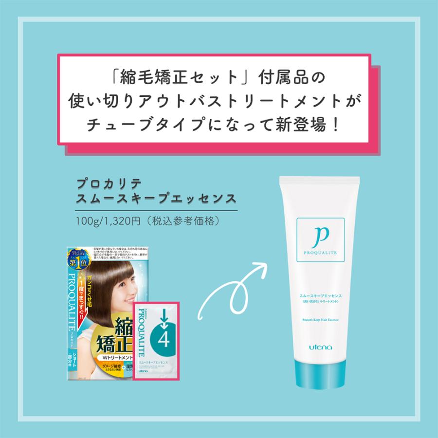 PROQUALITE 【ウテナ公式】プロカリテ 縮毛矯正セット（ショート用）＜医薬部外品＞＆スムースキープエッセンス セット 16％OFF 値引き お得 縮毛矯正セット utena : ウテナ ...