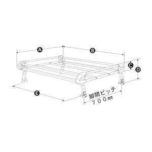 TUFREQ タフレック ルーフキャリア 日産キャラバン年式:H13.5~H24.6 型式:E25 Pシリーズ PL43 PL43 : 20240619095014-01163 ...