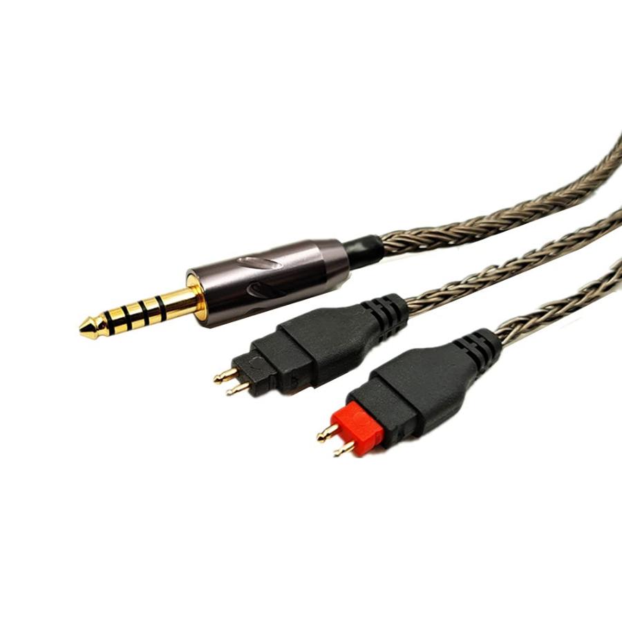 6N単結晶銅・銀メッキ Sennheiser ゼンハイザー HD580 HD650 対応アップグレード・ケーブルプラグ 4.4mm 5極 バ ...