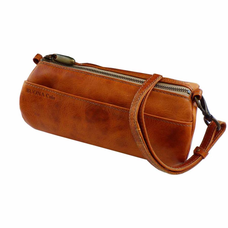 BUONA Cuir PRESCO collection ボナ キュイール プレスコ 牛革プルアップ仕上げ レディース 筒形ショルダーバッグ ...