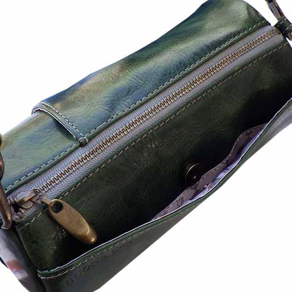 BUONA Cuir PRESCO collection ボナ キュイール プレスコ 牛革プルアップ仕上げ レディース 筒形ショルダーバッグ ...