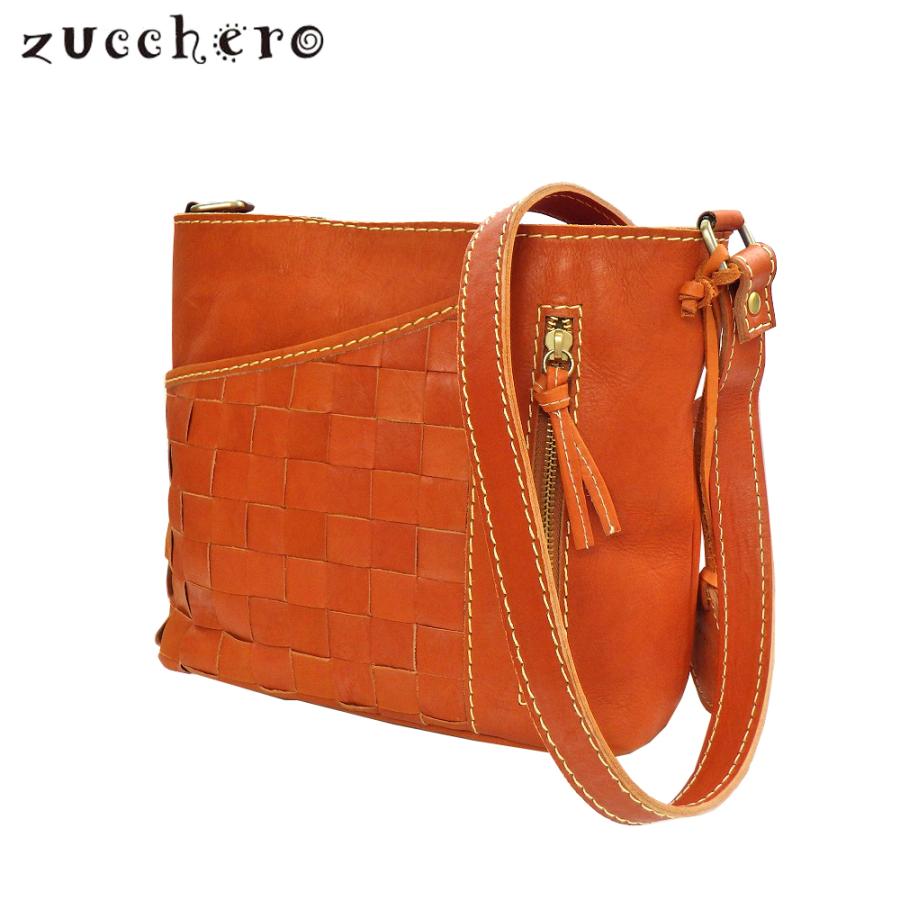 zucchero filato Zucchero filato・ズッケロ フィラート 牛革 メッシュコンビ レディース ショルダーバッグ ...