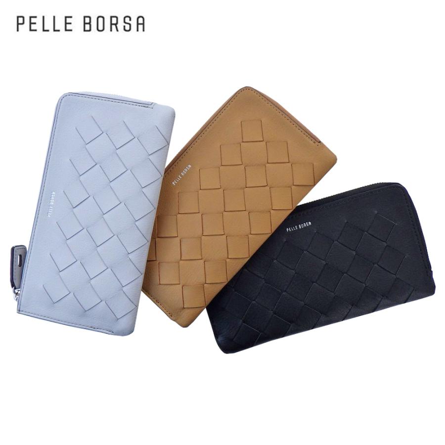 PELLE BORSA（ペレボルサ） PELLE BORSA Chrono Weave クロノウィーブ L字ファスナー長財布 5843 ...