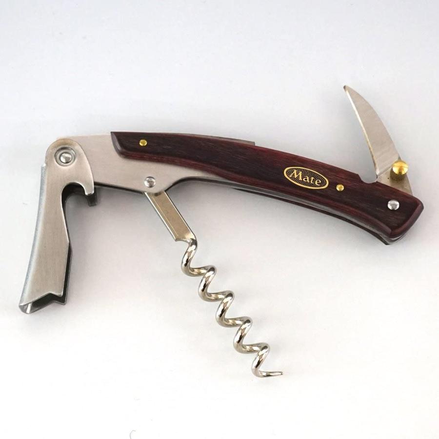 ワイン オープナー 送料無料 Mate ソムリエナイフ ウッド 赤 YA-2RD :YA-2RD:岐阜関刃物工房V.ROAD Yahoo店 - 通販 - Yahoo!ショッピング