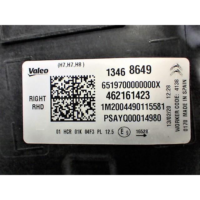 5090 シトロエン C3 エアクロス 前期 右ライト ハロゲン 1346 8649 462161423 レンズ美品 ...
