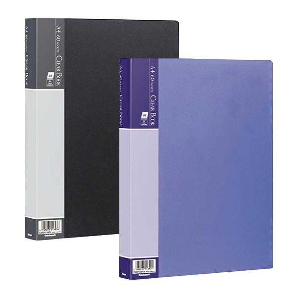 ナカバヤシ クリアブックE ベーシックカラー A4判 60P ブルー CBE-1034B/ブラック CBE-1034D 受発注商品 : a267-032-033 : 額縁・アルバム・雑貨の老舗 ...