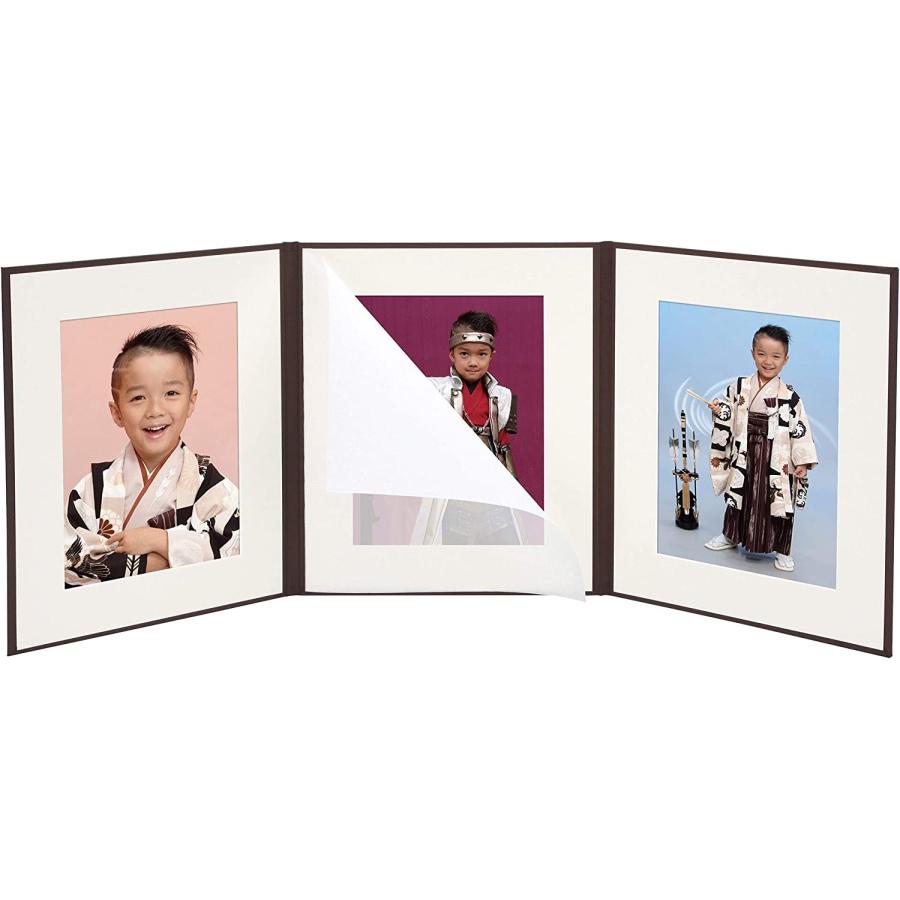 HAKUBA ハクバ 高級普通台紙 No.860 6切 3面 ブラウン M860-6-3 タテ・タテ・タテ 六切 写真 成人式 結婚式 七五三 : 額縁・アルバム・雑貨の老舗 万丈 - 通販 ...