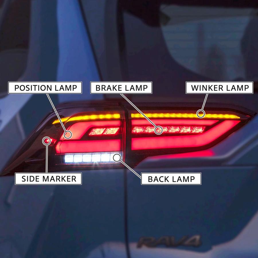 RAV4 50系 Valenti ヴァレンティ ジュエルLEDテールランプULTRA OEA シーケンシャル 流れるウインカー 保安基準適合 Eマーク取得 1年保証 : ヴァレンティ公式 ...