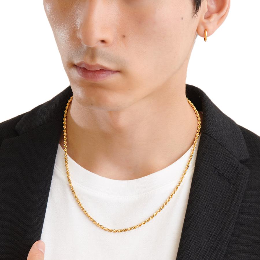 18金 メンズ ネックレス 18k イエローゴールド 「idios パイプ 18金 メンズ ネックレス 18k イエローゴールド 「idios パイプ
