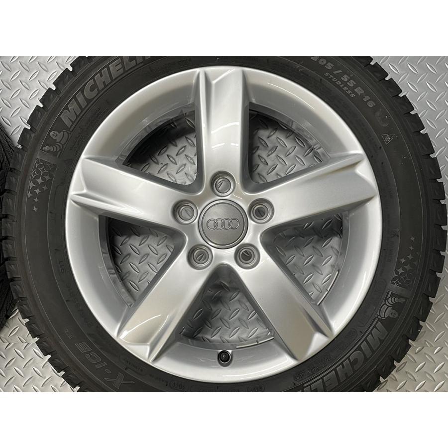 Audi アウディ A3 8P 16インチ 6J+50 5穴112 純正 ホイール ハブ径57 球面座 ミシュラン Xアイス 205/55R16 (23030144) : VALUE ...