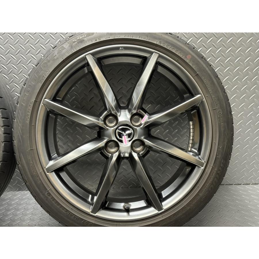 ND5 ロードスターRF 17インチ 7.0J+45 4穴100 純正ホイール ブリヂストン ポテンザS001 205/45R17 BRIDGESTONE POTENZA S001 ...