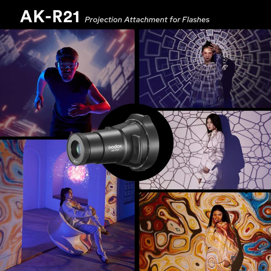 GODOX Godox AK-R21 Projection Attachment with AK-S Full Slide Set(60pcs) for Round and Fresnel ...