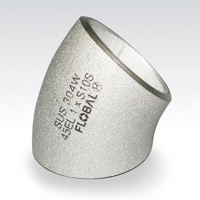 2"(50A) ステンレス突合せ溶接管継手 45゜エルボ(ロング) Sch10S SUS304W B-45E(L)-10S-2" : b-45el-10s-06 : ステンレス継手.com ...