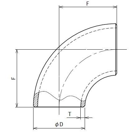フローバル 1"1/2(40A) ステンレス突合せ溶接管継手 90゜エルボ(ロング) Sch10S SUS304W B-90E(L)-10S-1"1/2 : ステンレス継手.com - 通販 ...