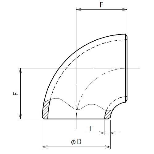 フローバル 2"(50A) ステンレス突合せ溶接管継手 90゜エルボ(ショート) Sch10S SUS304W B-90E(S)-10S-2" : ステンレス継手.com - 通販 ...