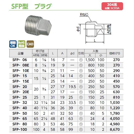 3/8(10A) ステンレスねじ込み継手 プラグ SFP-10 SUS304 オンダ製作所 : ステンレス継手.com - 通販 - Yahoo!ショッピング