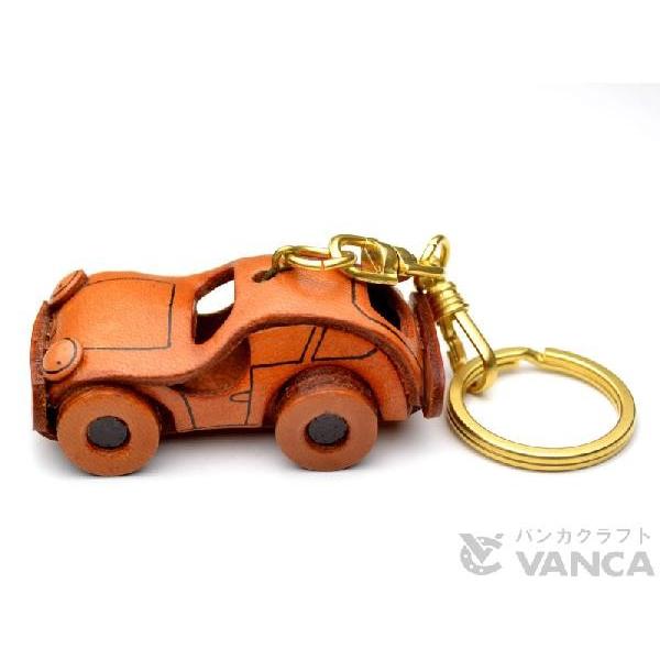 本革製キーホルダー クーペ バンカクラフト 革物語 VANCA CRAFT レザー 手作り 雑貨 革小物 革製品 車好き 愛車 名入れ可 ...