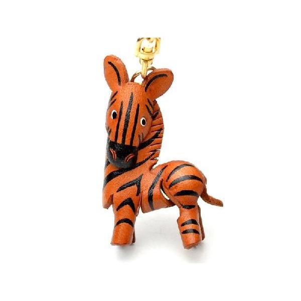 本革製キーホルダー シマウマ バンカクラフト 革物語 VANCA CRAFT レザー 手作り 雑貨 革小物 動物 アニマル グッズ かわいい ...