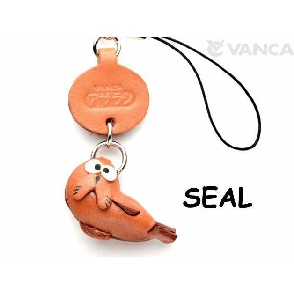 本革携帯 魚ストラップ アザラシ バンカクラフト 革物語 VANCA CRAFT レザー 手作り グッズ 雑貨 革小物 動物 魚 水族館 ...