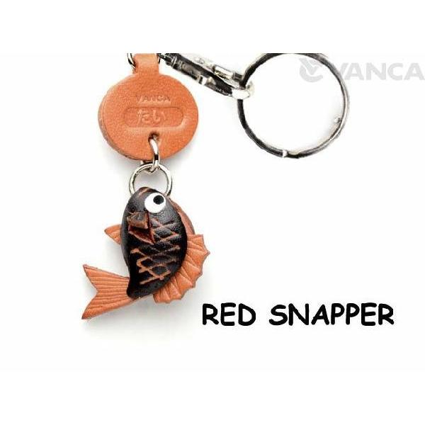 タイ 魚キーホルダー バンカクラフト 革物語 VANCA CRAFT レザー 手作り グッズ 雑貨 革小物 魚 縁起物 たい 鯛 名入れ可 ...