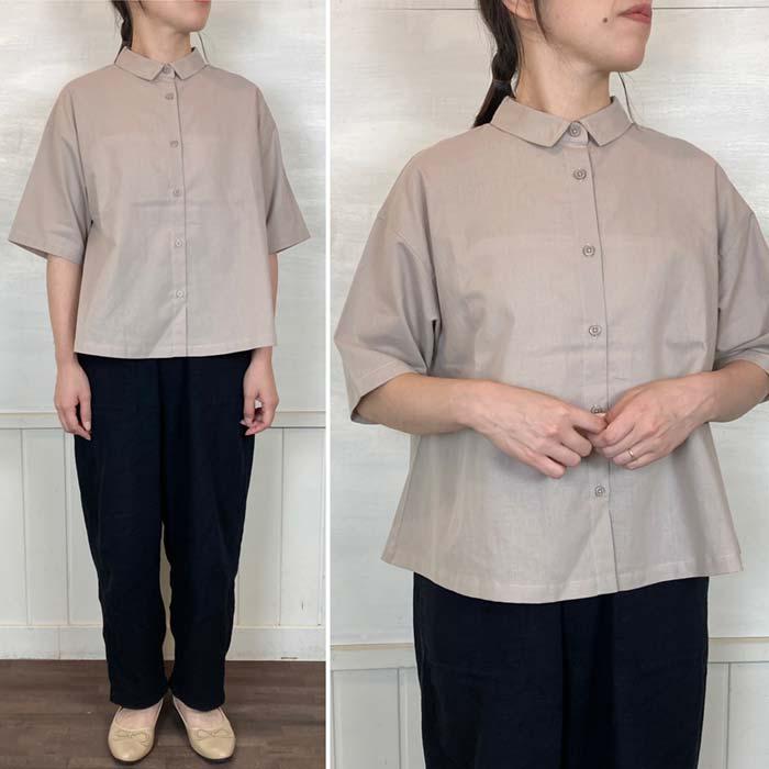 【10%OFFセール】kermu ケルム コットンリネンワイドシャツ ベージュ/ブルーストライプ M : Vanillaオンラインストア - 通販 - Yahoo!ショッピング